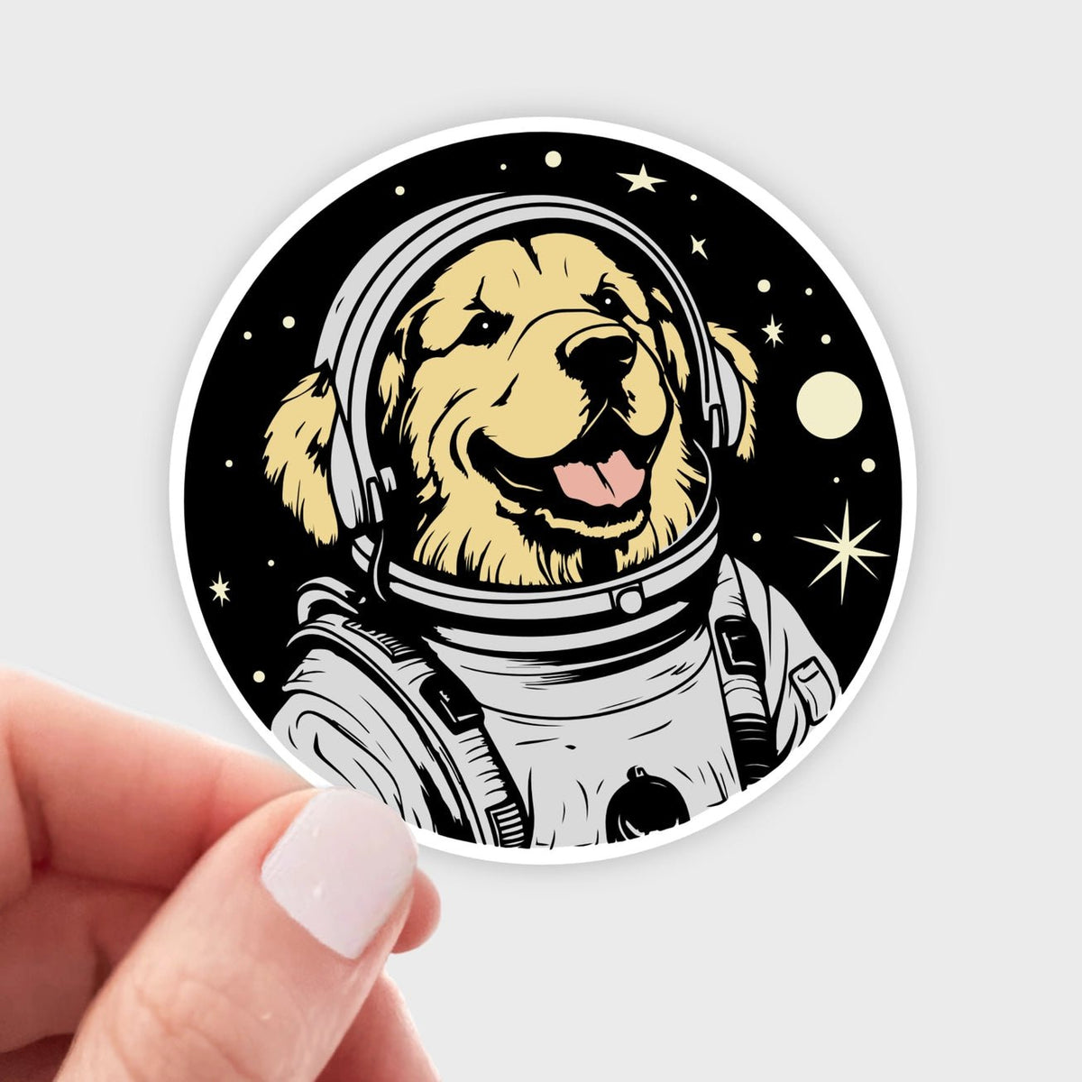 Astro Dog Sticker – Modern Companion