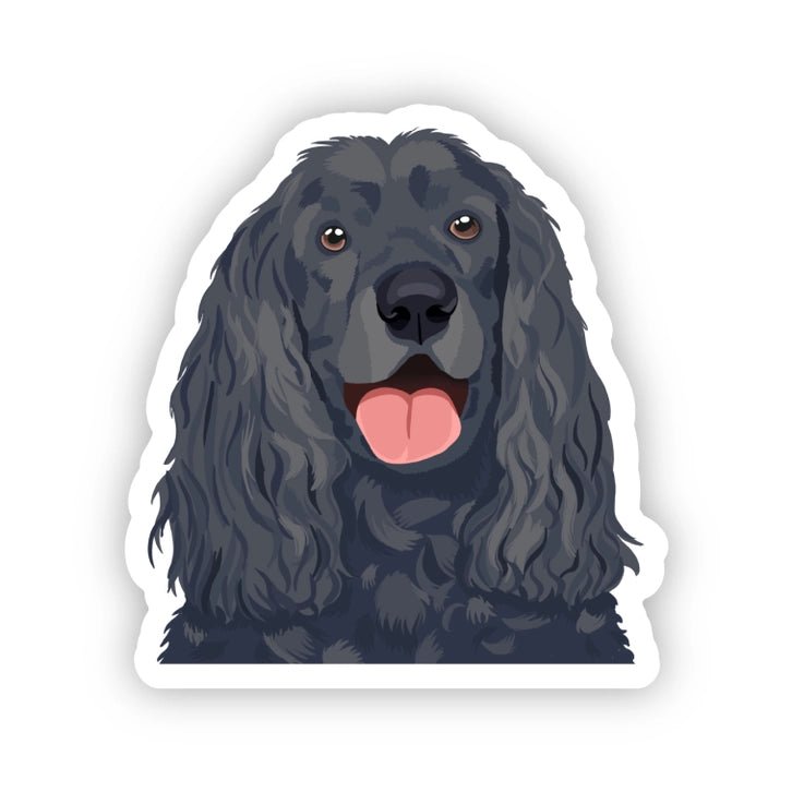 Black Cocker Spaniel Dog Sticker – Modern Companion