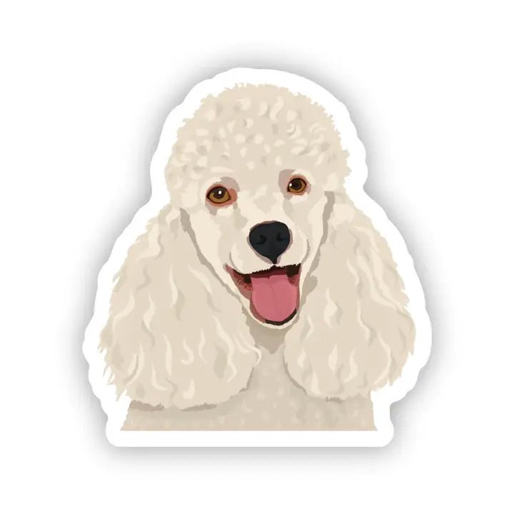 Poodle White Dog Vinyl Sticker – Modern Companion